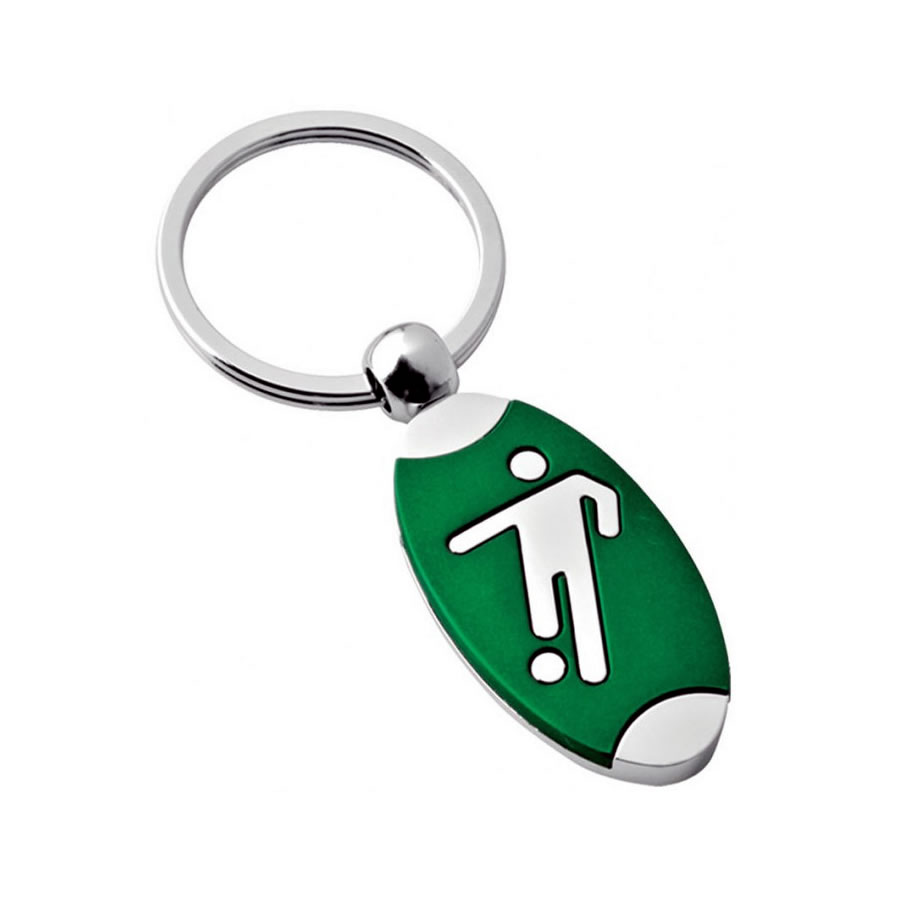 Chrome Plated Footballer Keyring - Business Gifts Supplier